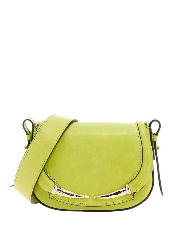 Roberto Cavalli Leather Shoulder Bag - Green