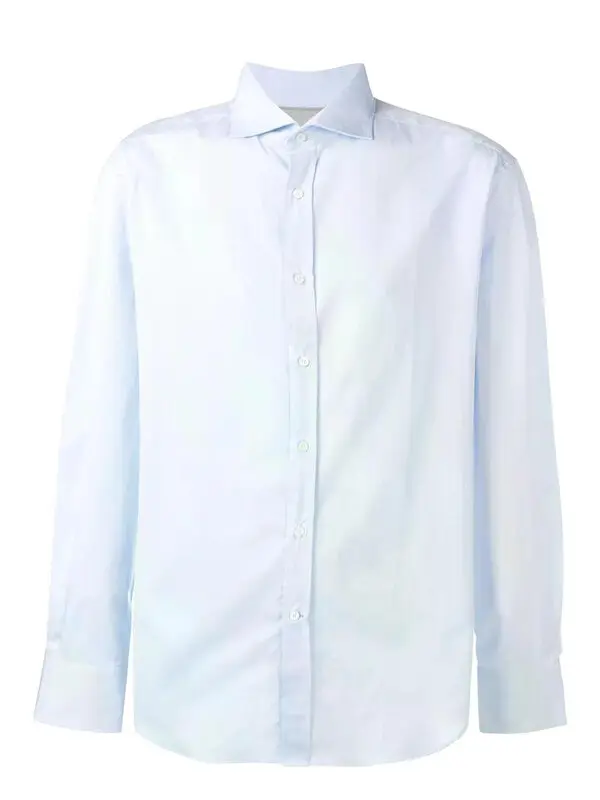Brunello Cucinelli Spread Collar Shirt - Blue