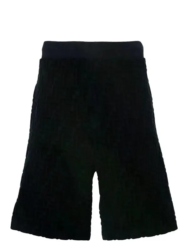 Fendi Ff-motif Terry Bermuda Shorts - Blue
