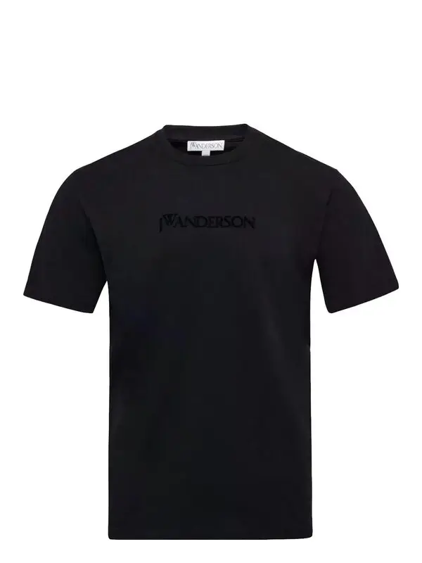 JW Anderson Logo-embroidered T-shirt - Black