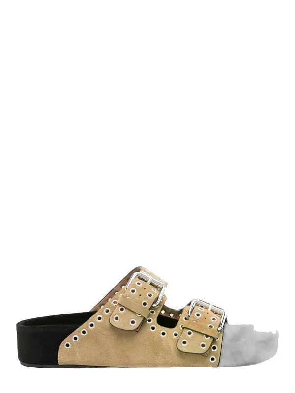 Isabel Marant Étoile Lennyo Eyelet-embellished Sandals - Neutrals
