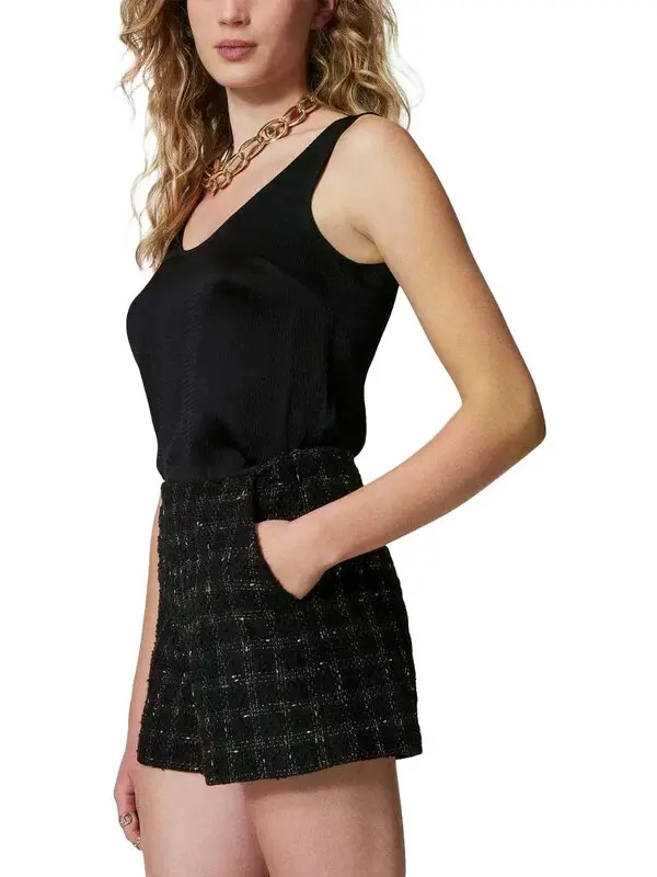 TWINSET Satin-finish Top - Black