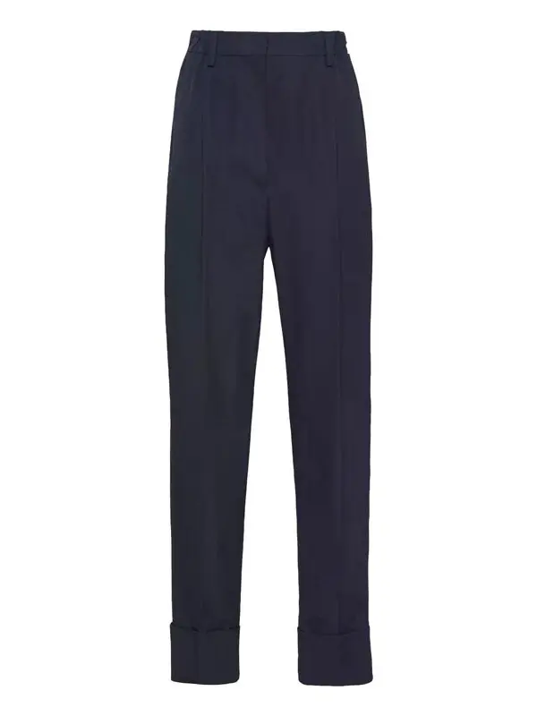 Prada Pressed-crease Tailored Trousers - Blue