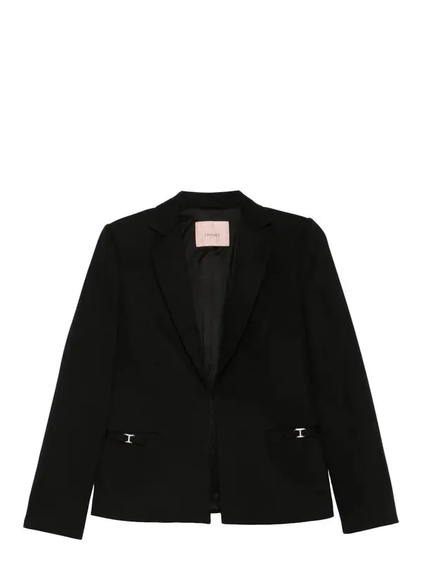 TWINSET Oval T-logo Blazer - Black