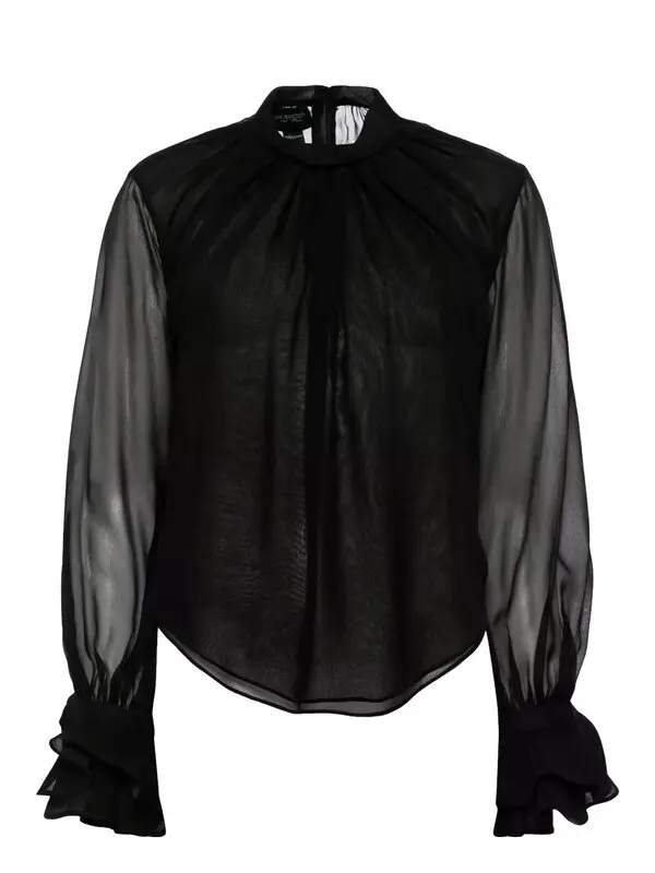 Giambattista Valli Semi-sheer Top - Black