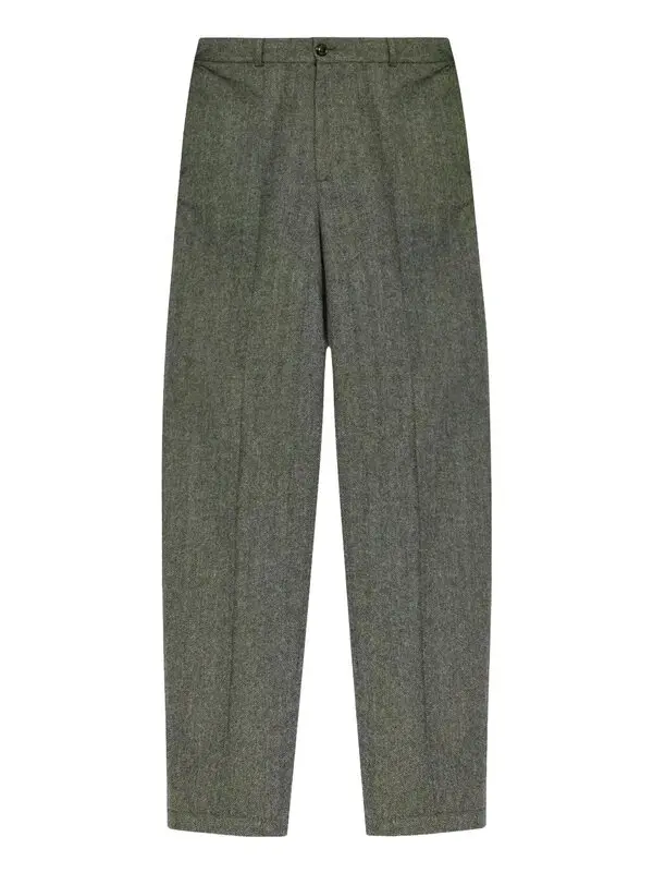 Moncler Herringbone Tailored Trousers - Black