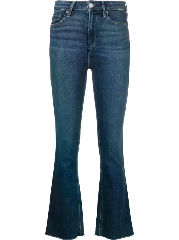 Paige Claudine Raw Cut-hem Jeans - Blue