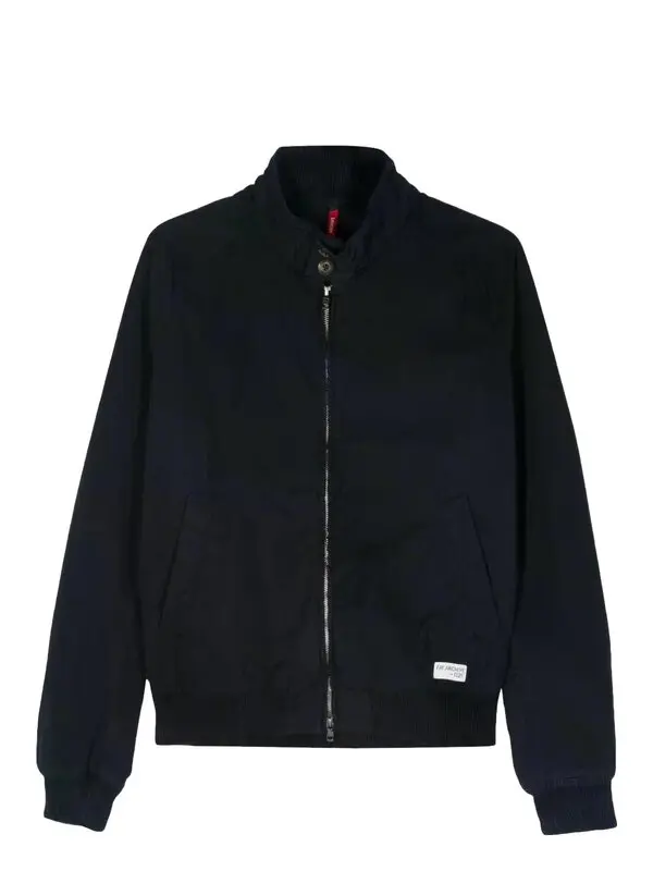 FAY Logo-patch Ripstop Jacket - Blue