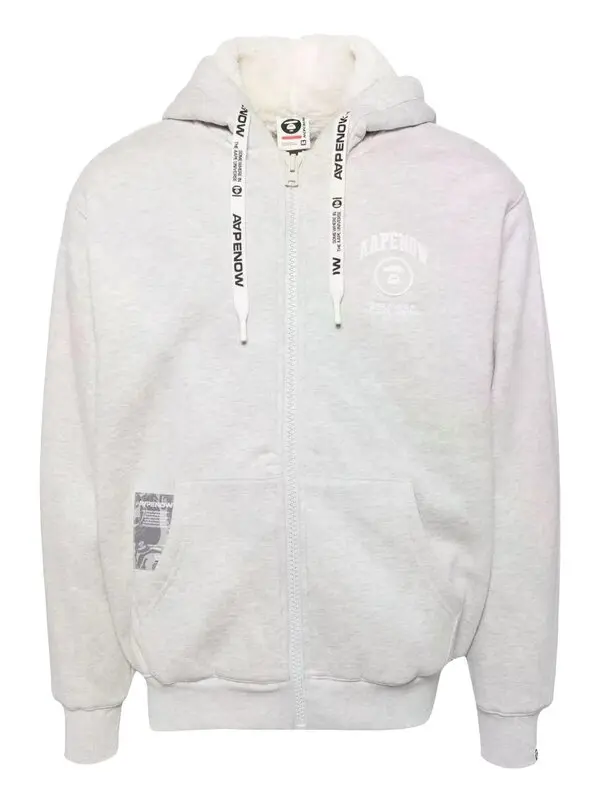 AAPE BY *A BATHING APE Logo-patch Hooded Jacket - Grey