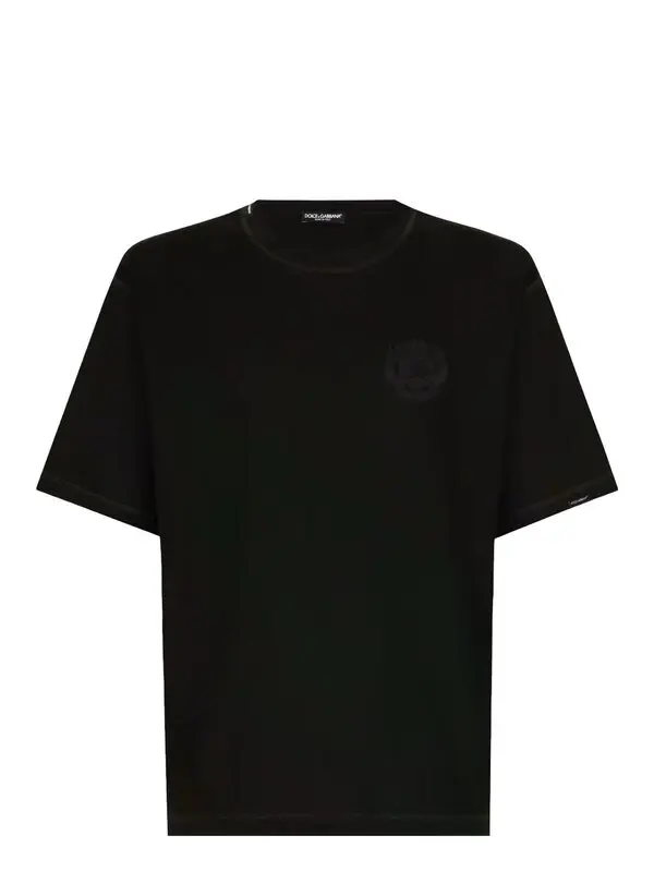 Dolce & Gabbana Embroidered Logo T-shirt - Black