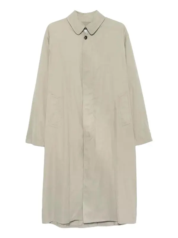 MAISON MARGIELA Four-stitch Logo Trench Coat - Neutrals