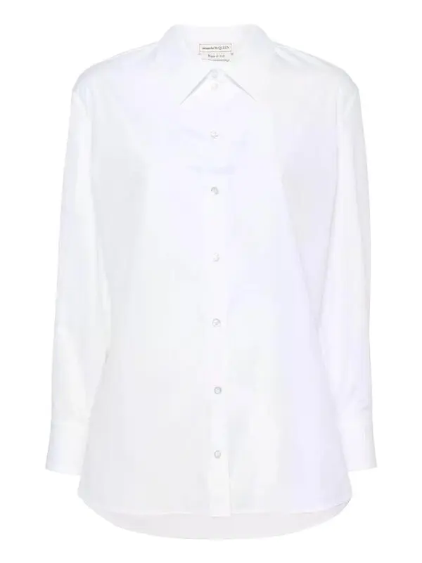 Alexander McQueen Poplin Cotton Shirt - White