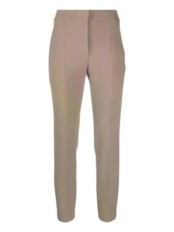 Peserico Cropped Slim-fit Trousers - Brown