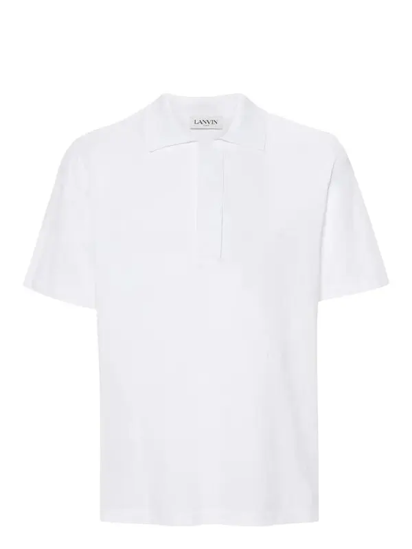 LANVIN Short-sleeve Cotton Polo Shirt - White