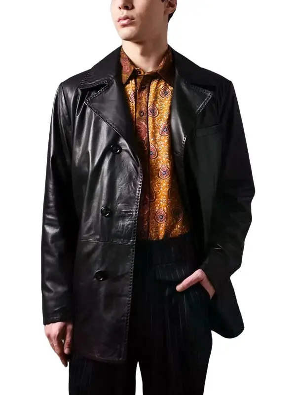 POCHE PARIS Double-breasted Coat - Black