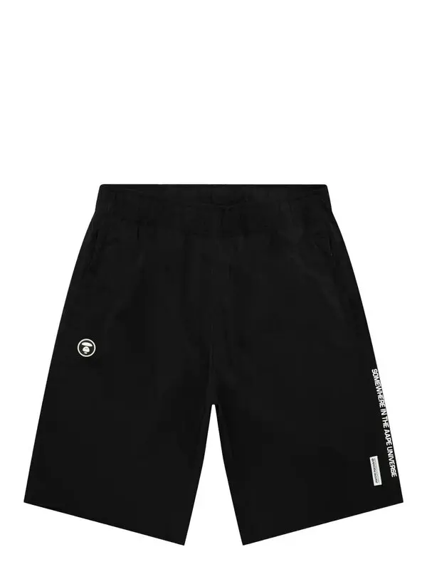 AAPE BY *A BATHING APE Logo-patch Bermuda Shorts - Black