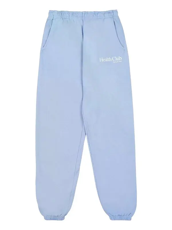 SPORTY & RICH Health Club Cotton Track Pants - Blue