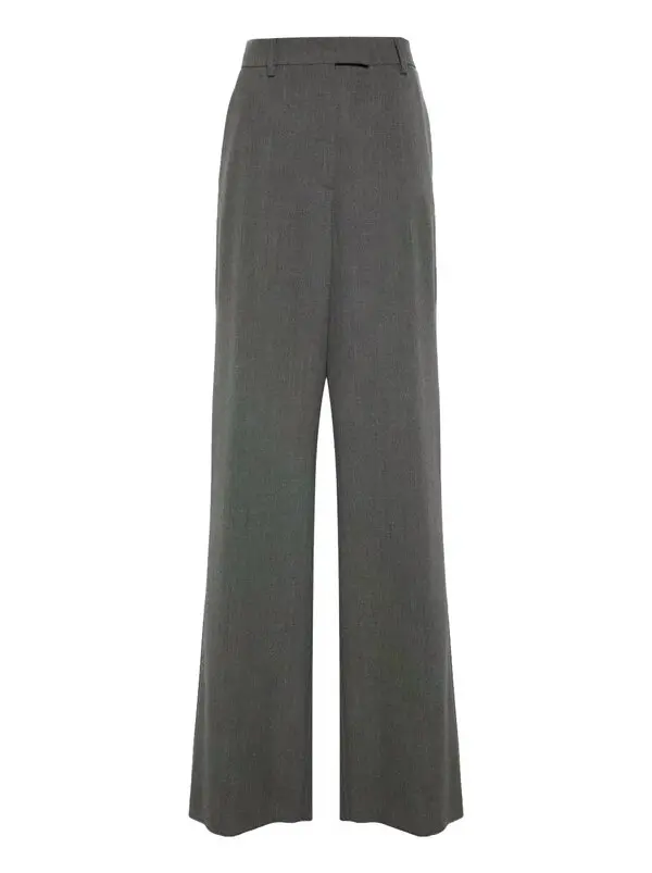 Valentino Garavani Wide-leg Virgin Wool Blend Trousers - Grey