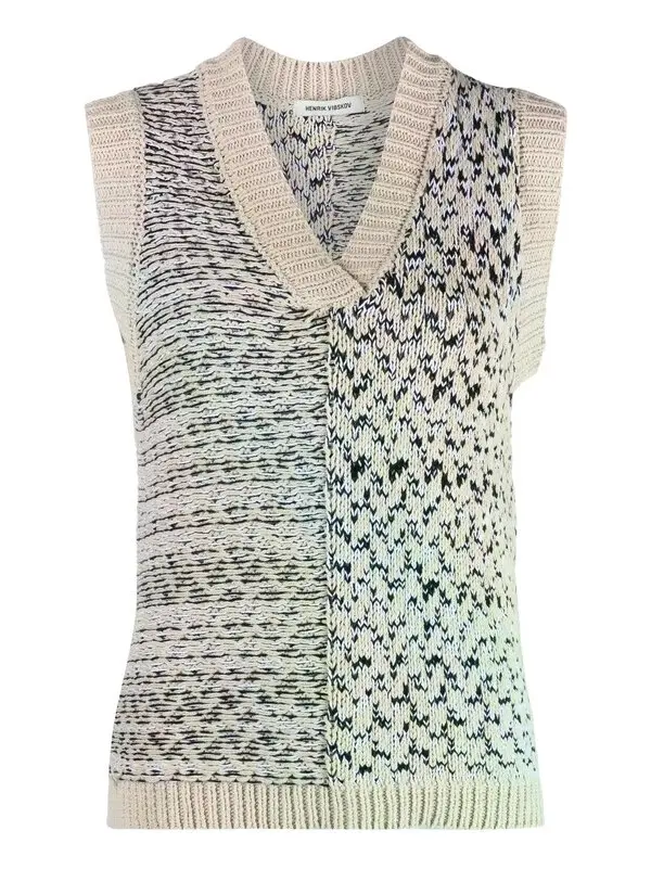 Henrik Vibskov V-neck Knitted Vest - Black