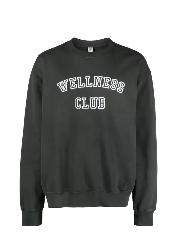 SPORTY & RICH Wellness Club Cotton Sweatshirt - Grey