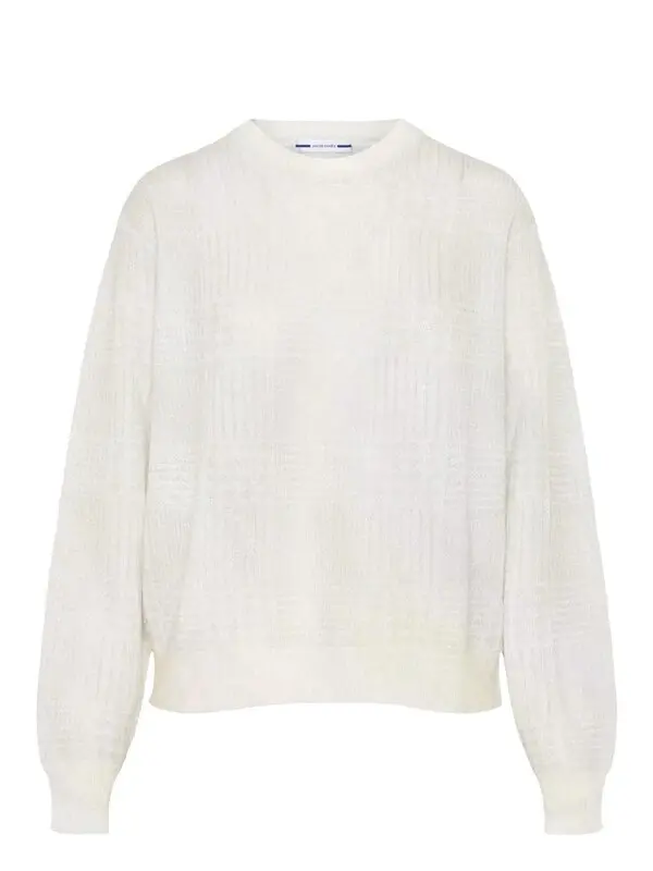 Jacob Cohen Houndstooth Knitted Jumper - White