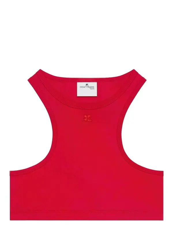 COURREGES Racerback Crop Top - Red