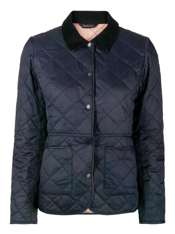 Barbour Quilted Corduroy-collar Jacket - Blue