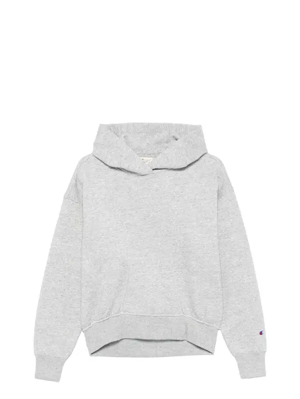 Champion Embroidered-logo Hoodie - Grey