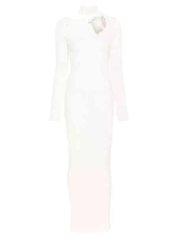 Giuseppe Di Morabito Crystal-embellished Knitted Dress - Neutrals