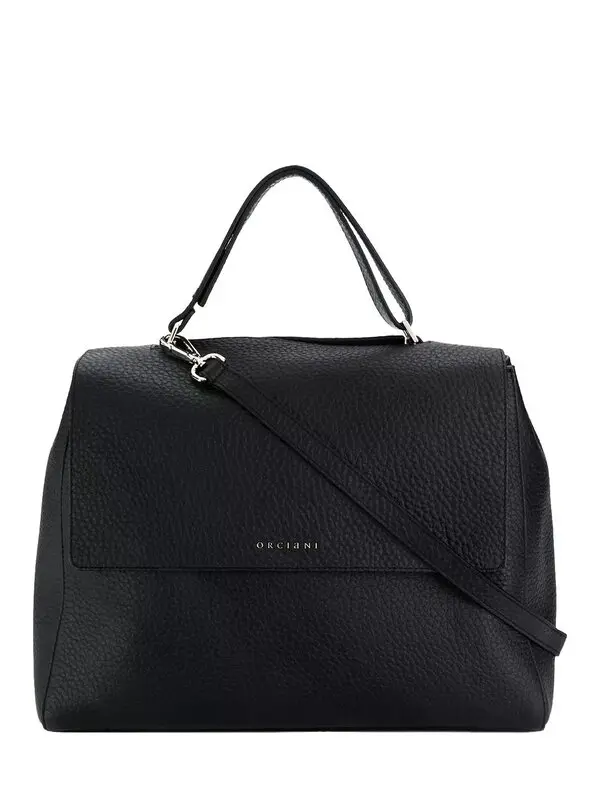 Orciani Logo Top-handle Tote - Black