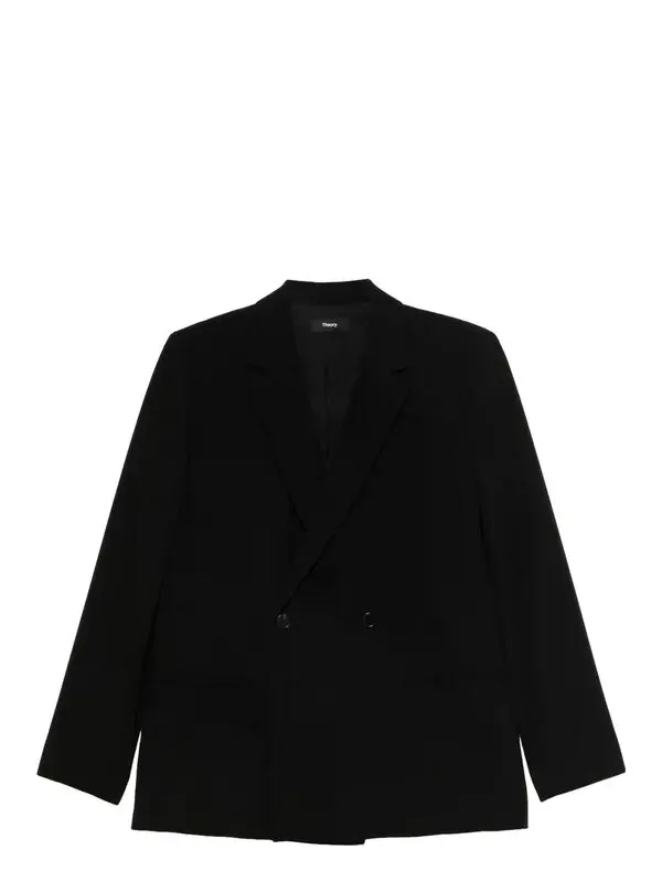Theory Double-breasted Blazer - Black