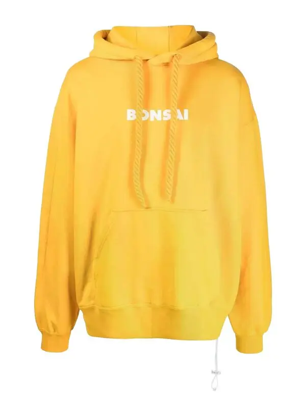 BONSAI Logo-print Cotton Hoodie - Orange