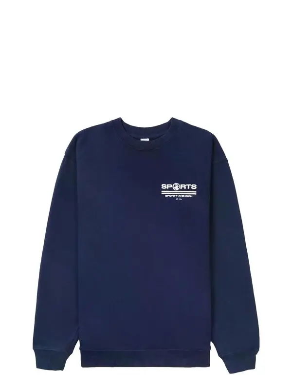 SPORTY & RICH Logo-print Sweatshirt - Blue