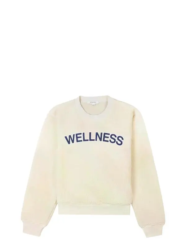 SPORTY & RICH Logo-patch Fleece Jumper - Neutrals