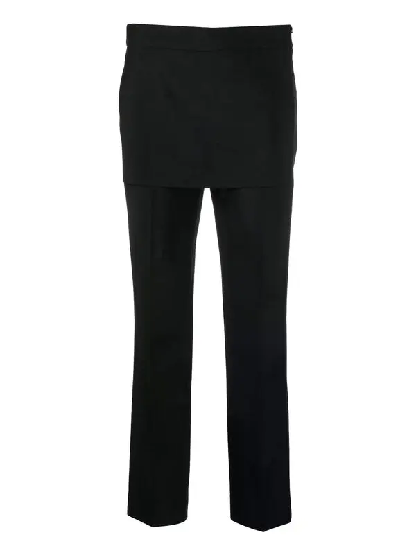Givenchy Skirt-detail Slit Trousers - Black