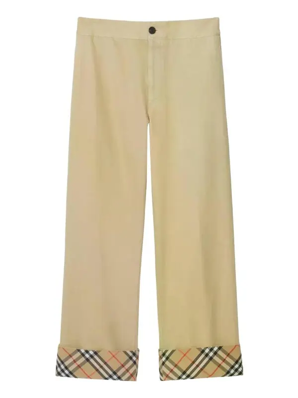 Burberry Gabardine-weave Trousers - Neutrals