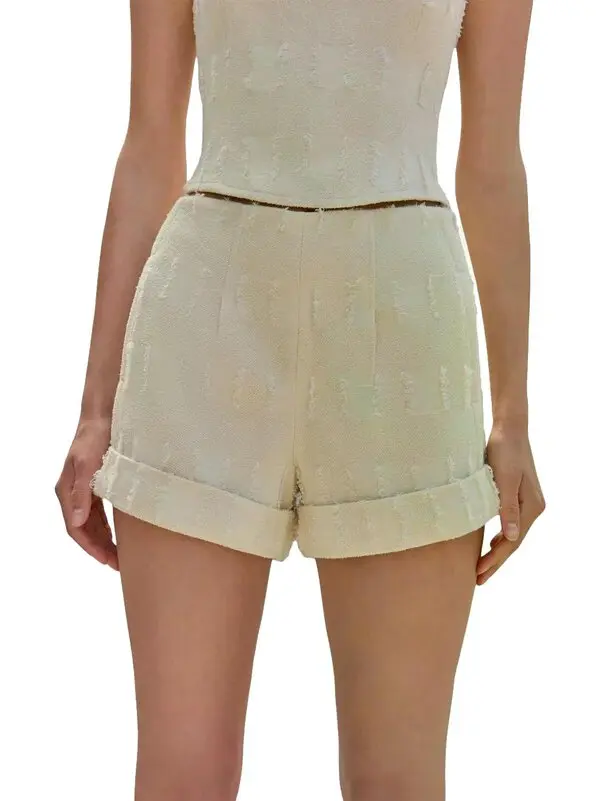 Cult Gaia Olga Mini Shorts - Neutrals