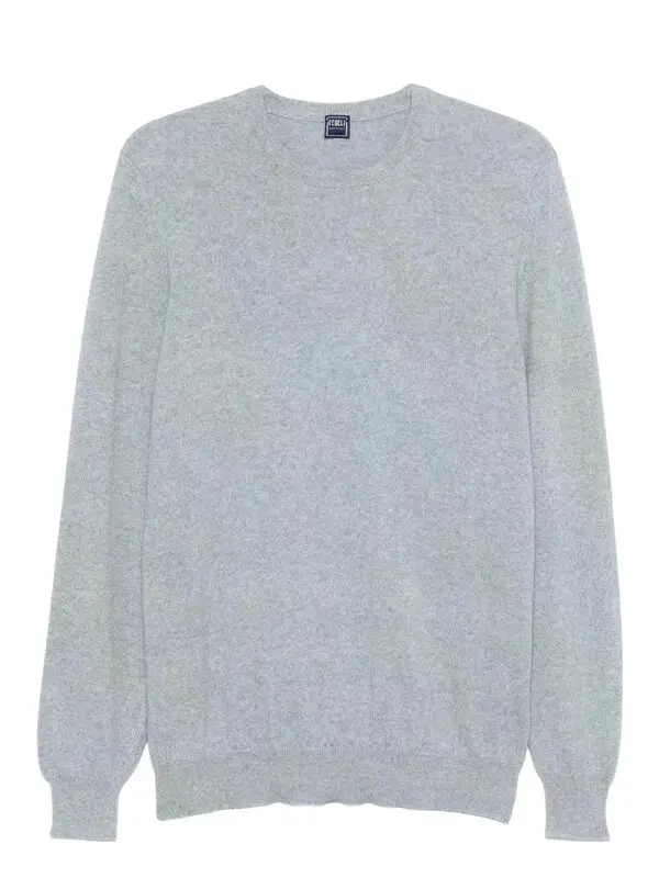 Fedeli Cashmere Crew Neck Sweater - Blue