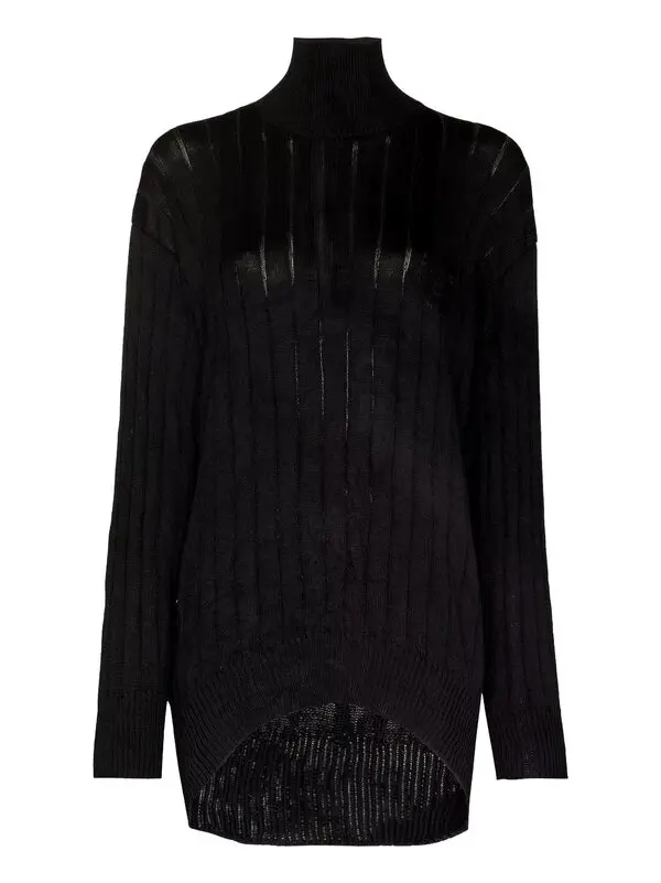 Balenciaga Rib-knit Jumper - Black