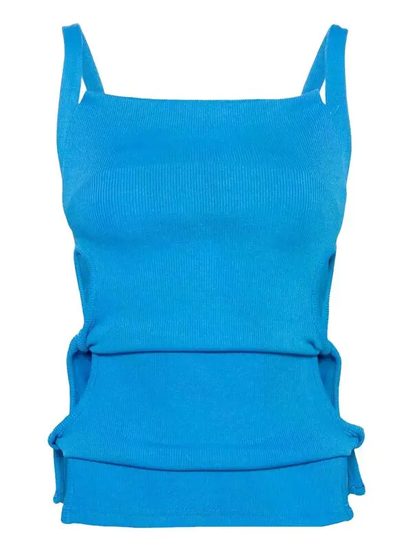 Christopher Esber Open Twist Apron Tank Top - Blue