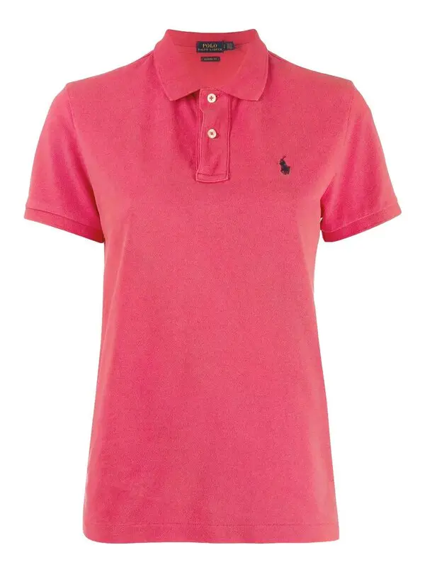 Ralph Lauren Logo Embroidered Polo Shirt - Red