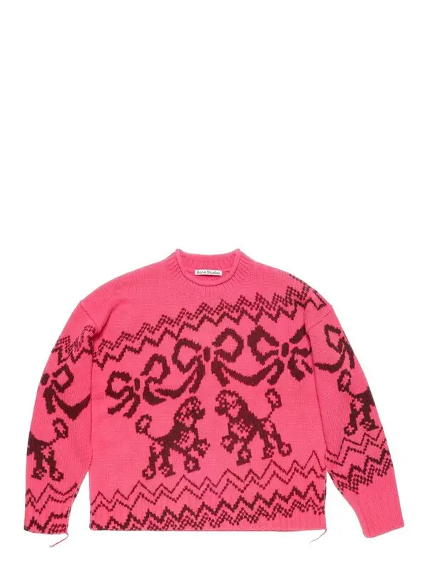 Acne Studios Jacquard Sweater - Pink