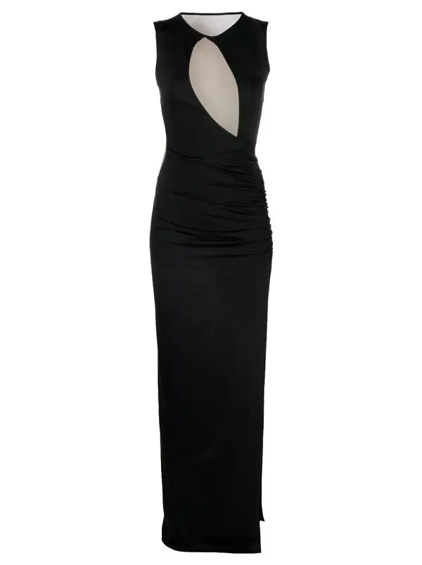 NOIRE SWIMWEAR Cut-out Maxi Dress - Black