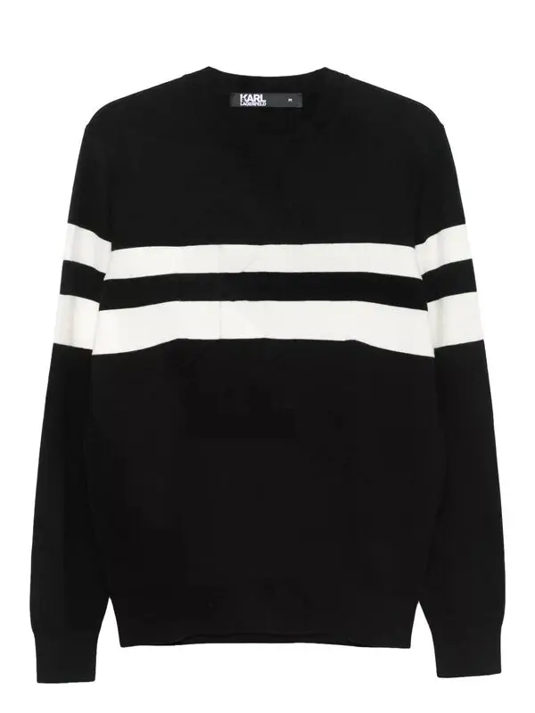 Karl Lagerfeld Karl Monogram-jacquard Sweater - Black