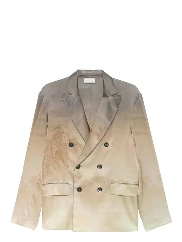 PIERRE-LOUIS MASCIA Adastrgum Double-breasted Blazer - Neutrals