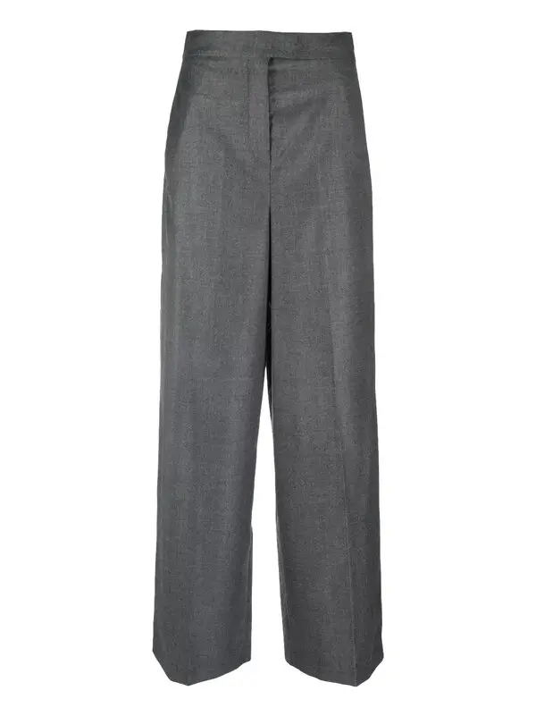 Fendi Palazzo Wool Trousers - Grey