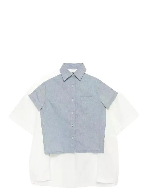 Kolor Panelled Shirt - Blue