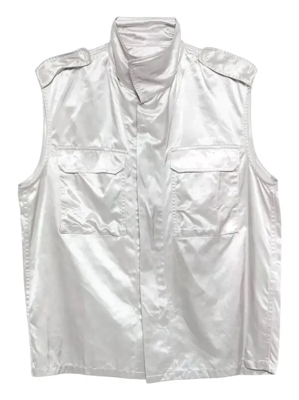 OLLY SHINDER Satin Weave Gilet - Silver