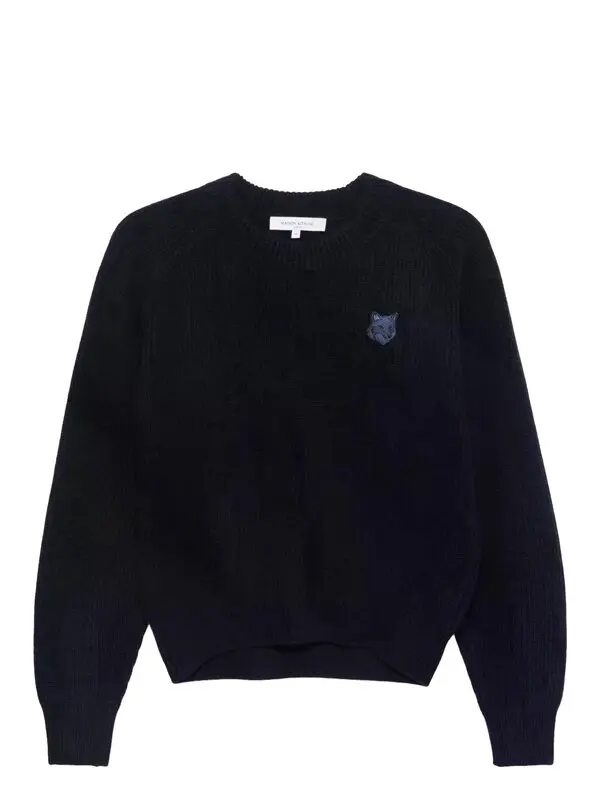 Maison Kitsuné Bold Fox Head-patch Sweater - Blue