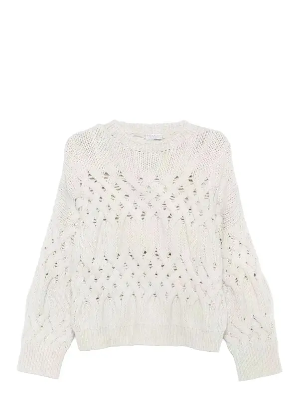 Brunello Cucinelli Cable-knit Cashmere Sweater - Grey